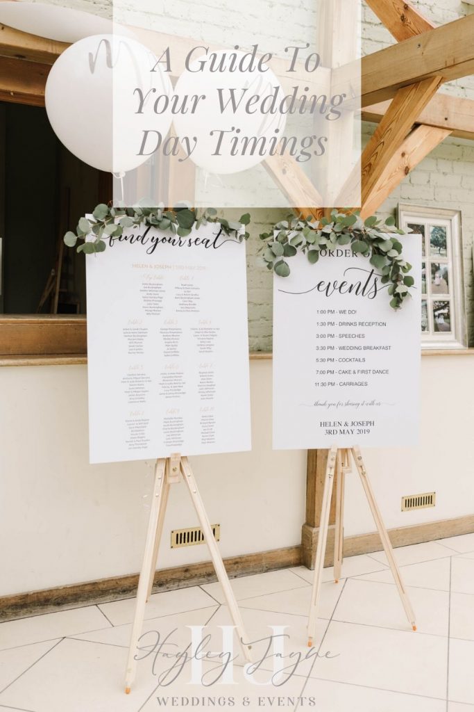 A Helpful Guide To Planning Your Wedding Day Timings